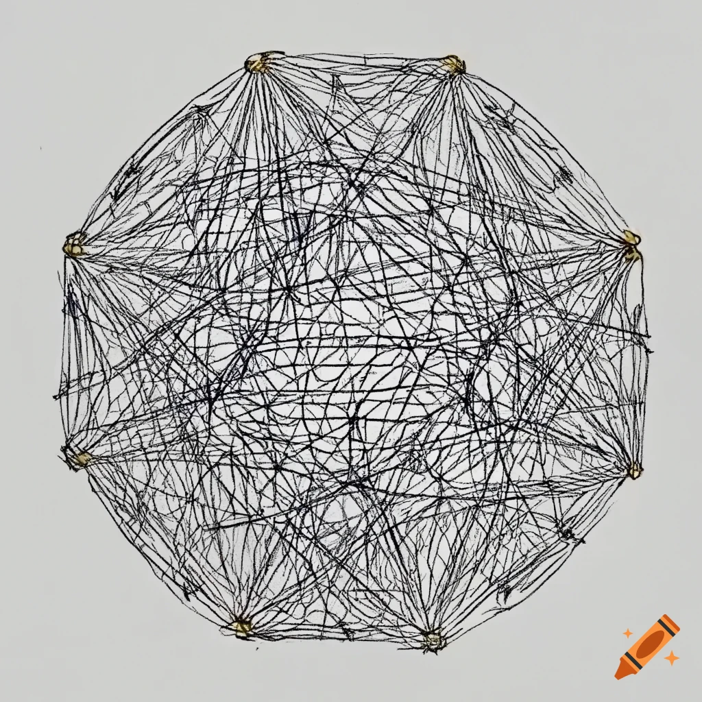 Digital art of complex network lines