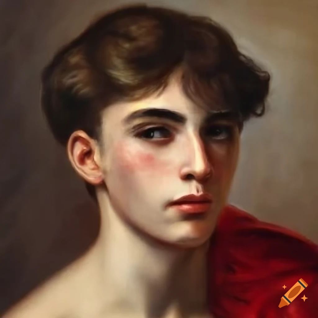 Classic greek painting of a powerful male god on Craiyon