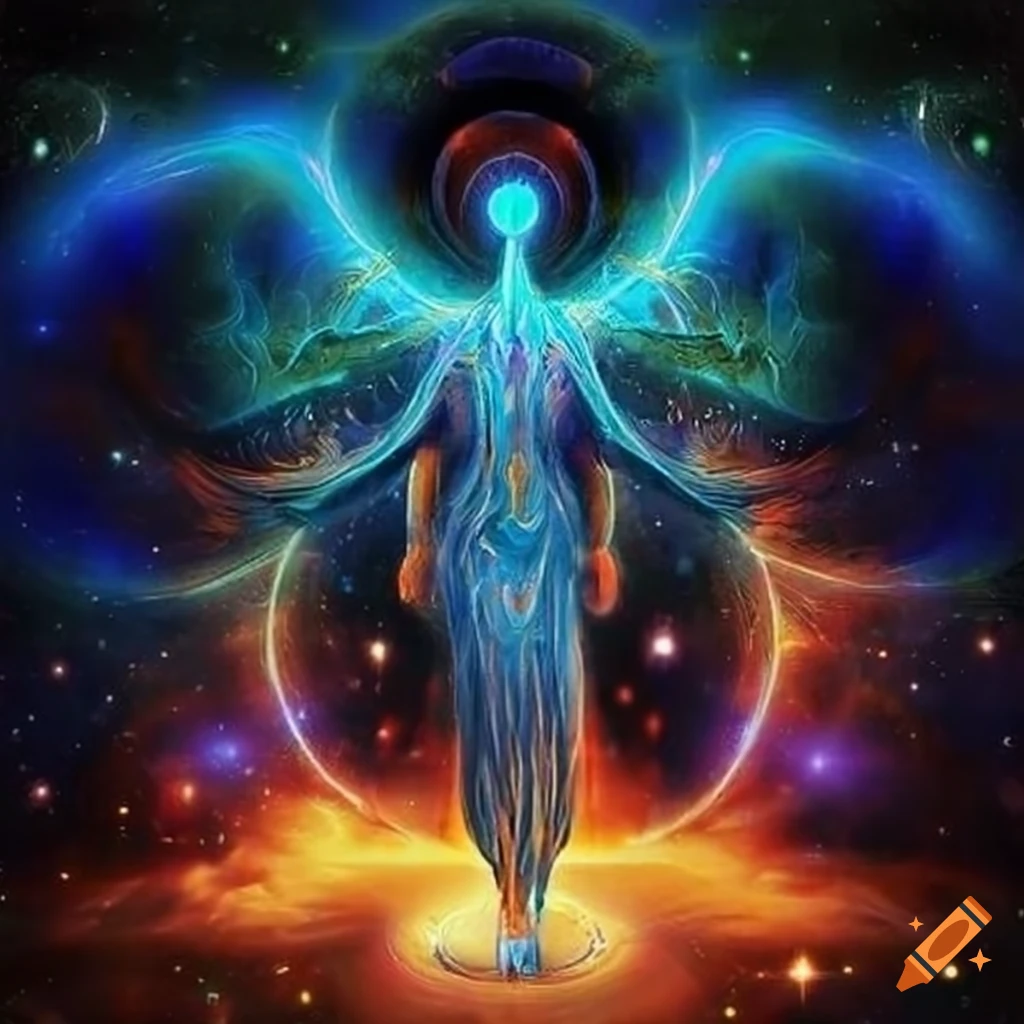 Art depiction of a cosmic god on Craiyon