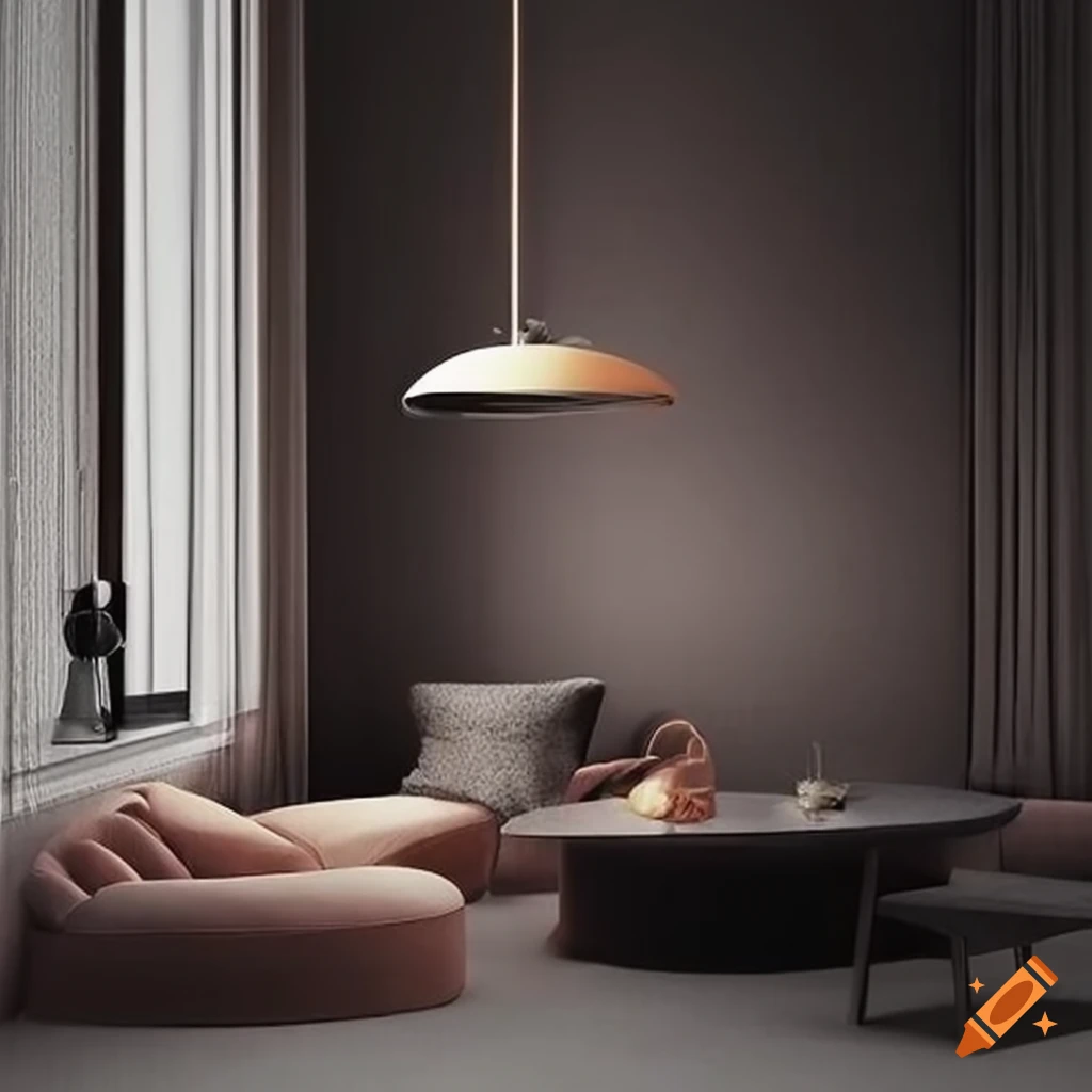 Minimalist living room interior design on Craiyon