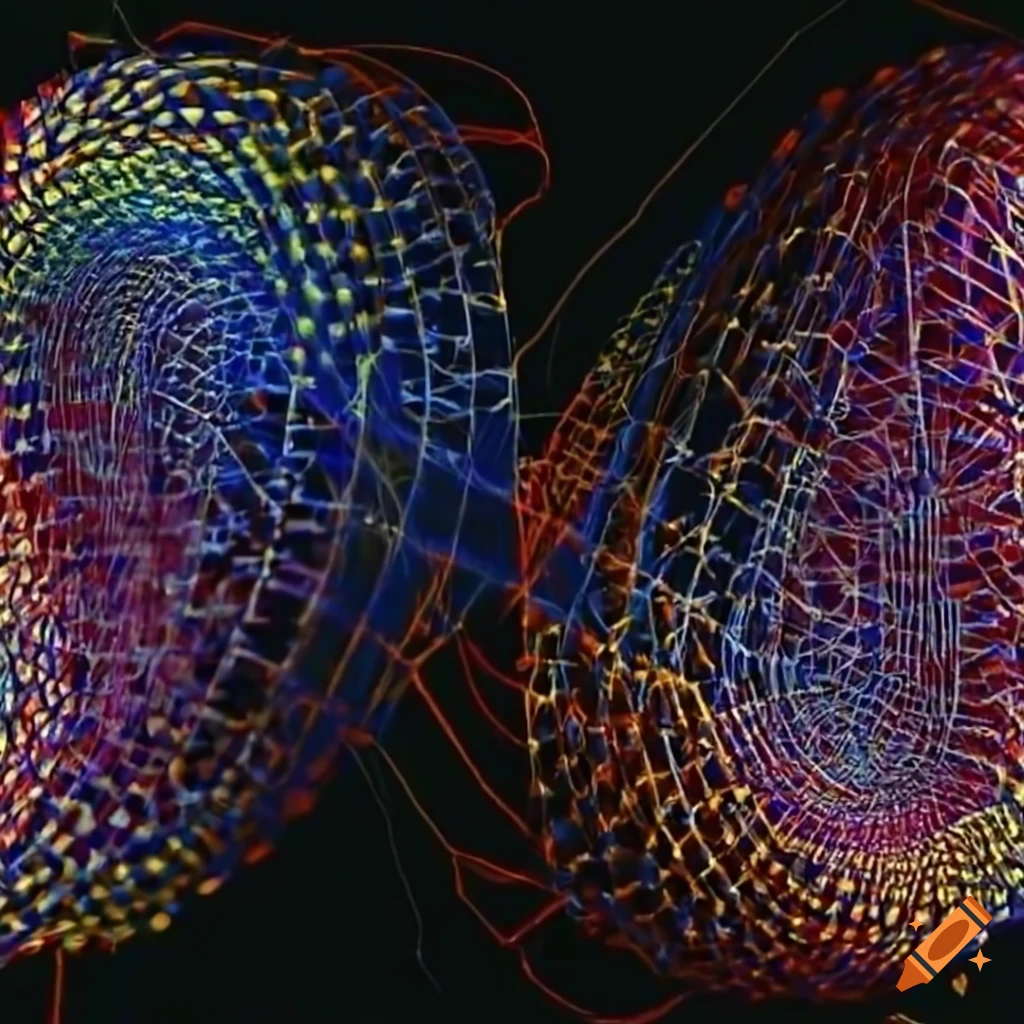 Abstract art of complex dynamic expansive networks on Craiyon