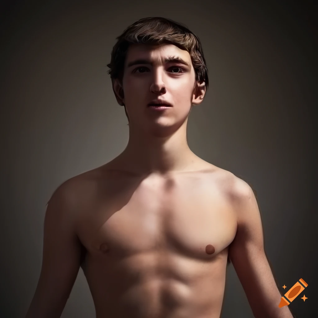 Image of a young man dressed as an ancient Greek athlete on Craiyon