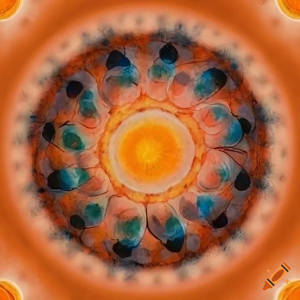 Abstract macro image of a spherical seed on Craiyon