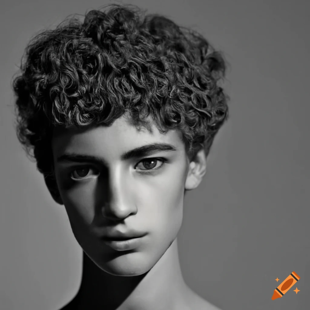 Illustration of a young male Greek hero with a knotted lace on his head ...