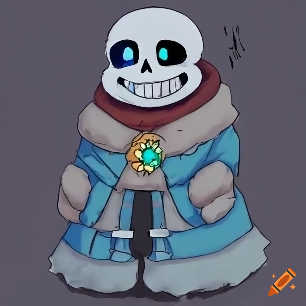 Cosplay of sans from undertale in a russian outfit on Craiyon