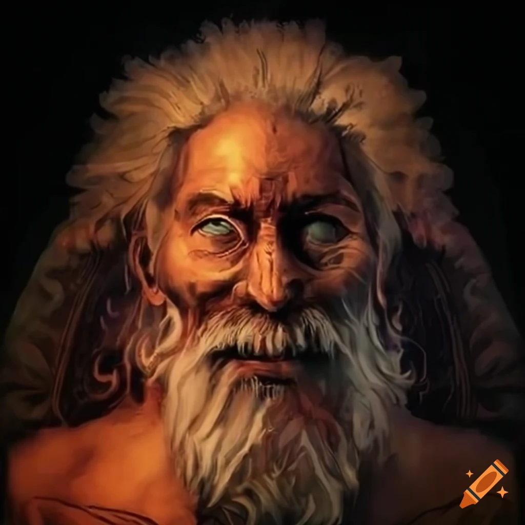 Statue of an ancient god of invention on Craiyon