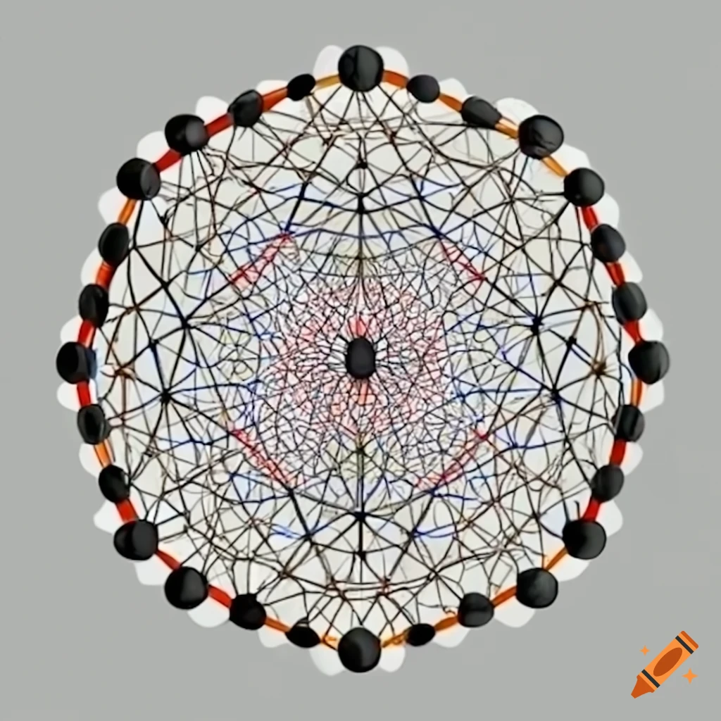 Abstract artwork of dynamic networks in muted tones on Craiyon