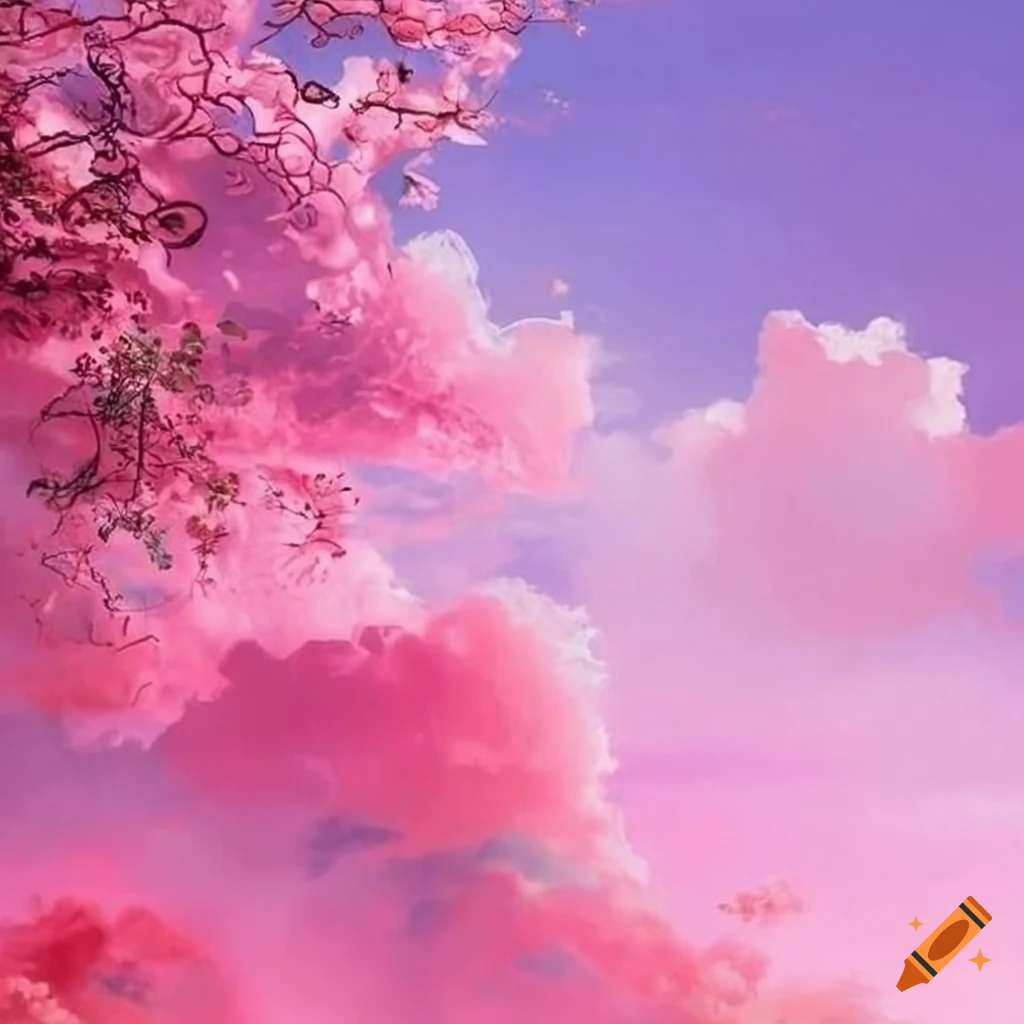 Pink paradise in the sky on Craiyon