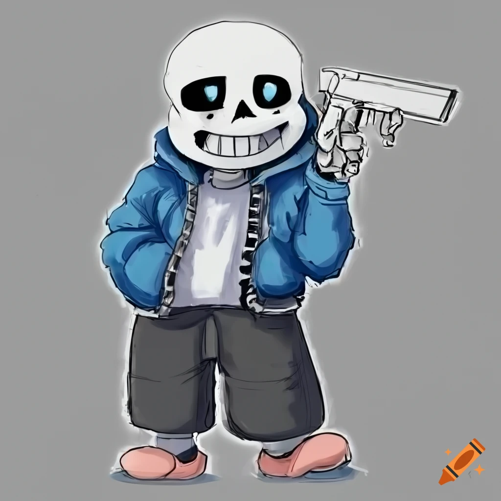 Image of sans character from a game on Craiyon
