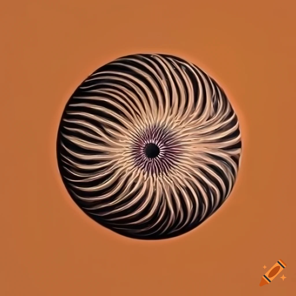 Abstract macro image of a spherical seed on Craiyon