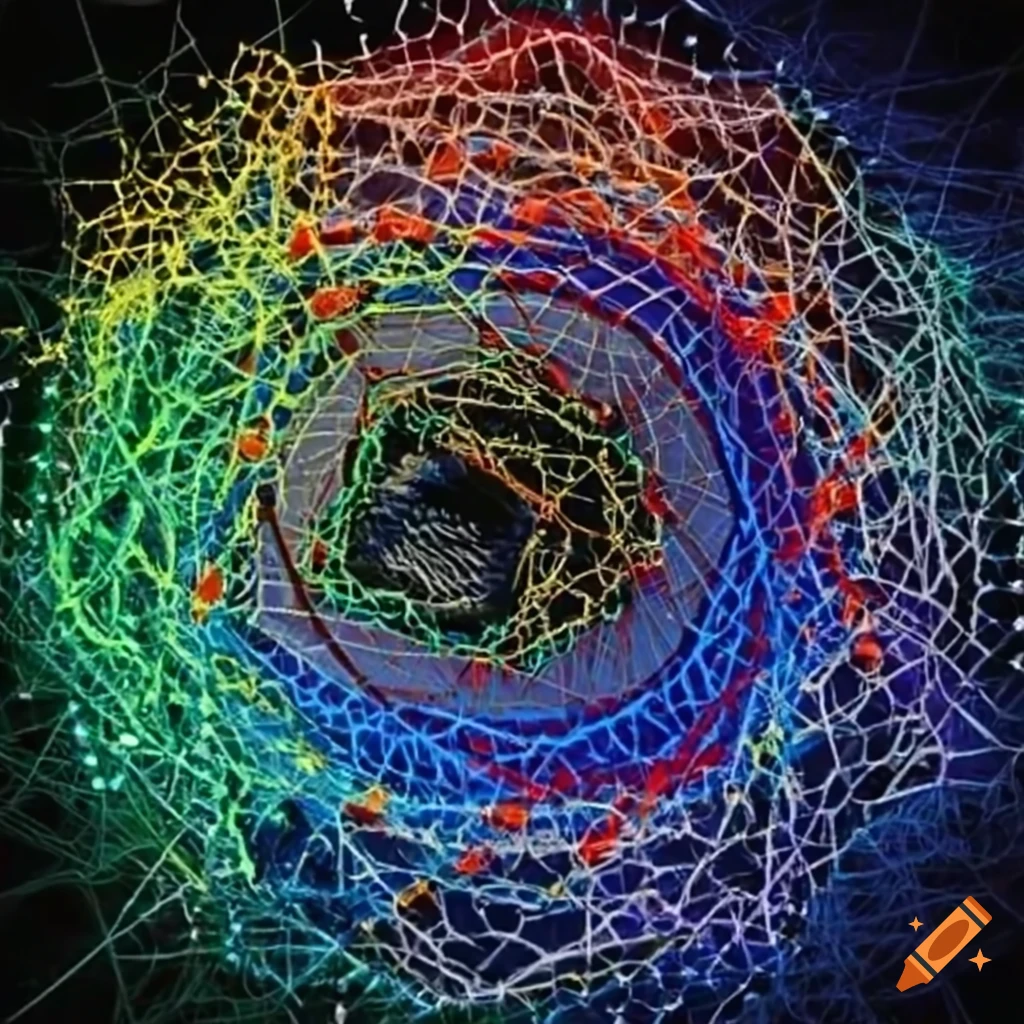 Image of complex dynamic network creation on Craiyon