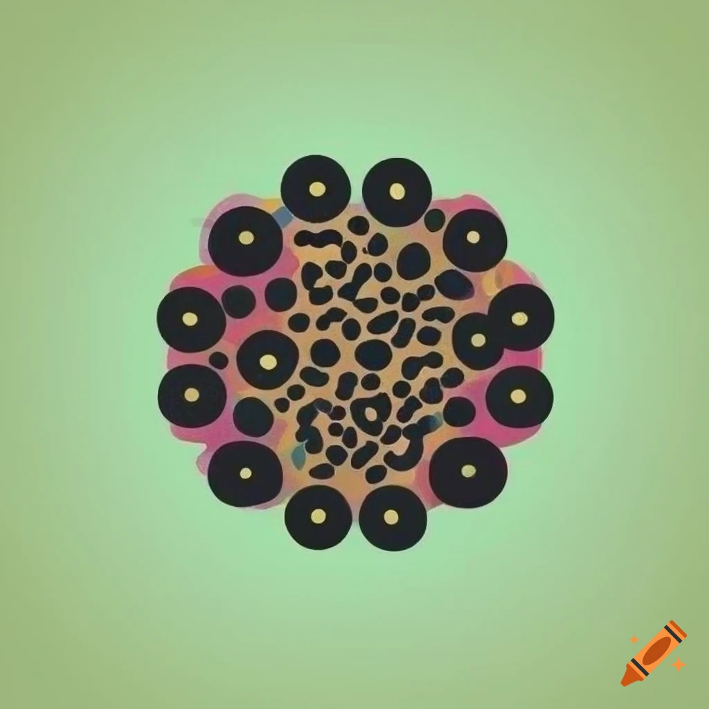 Colorful illustration of a Thunder god with textured background on Craiyon