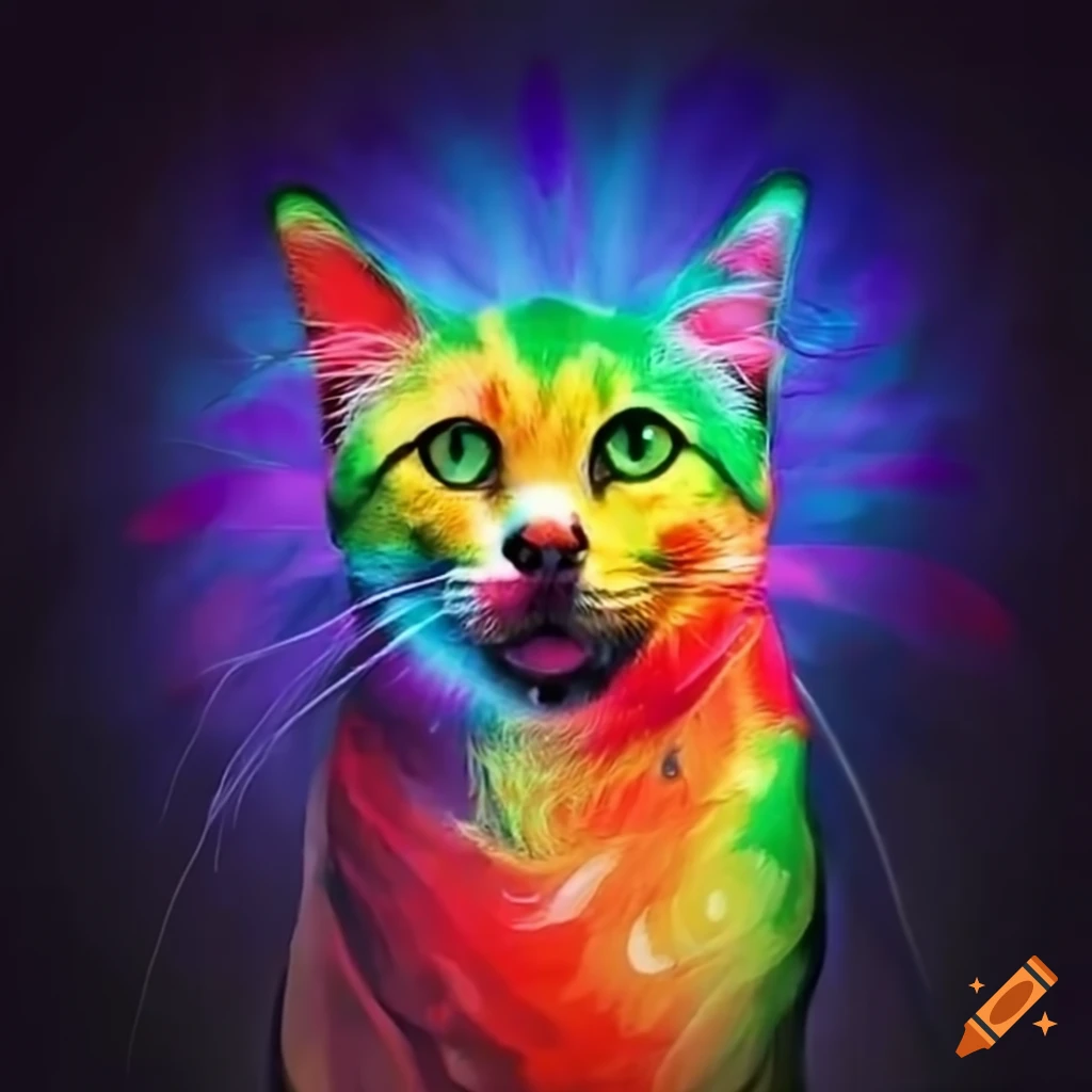 Rainbow cat and dog
