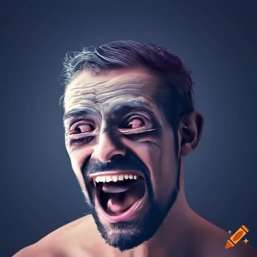 Digital art of a man and an alien reflection in a mirror on Craiyon