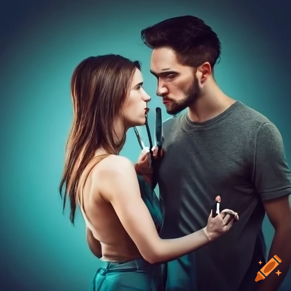 Artistic portrayal of a couple in a heated argument on Craiyon