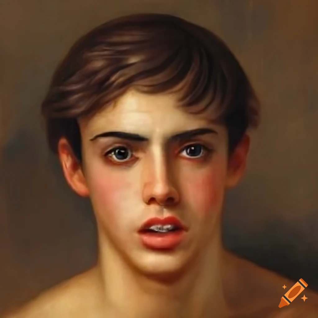 Detailed painting of a male greek god on Craiyon