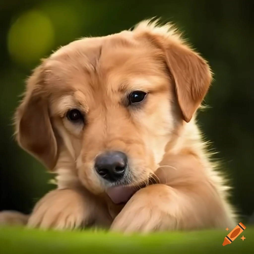Puppy Cute Golden Field Golden Retriever Puppy Photos, Images