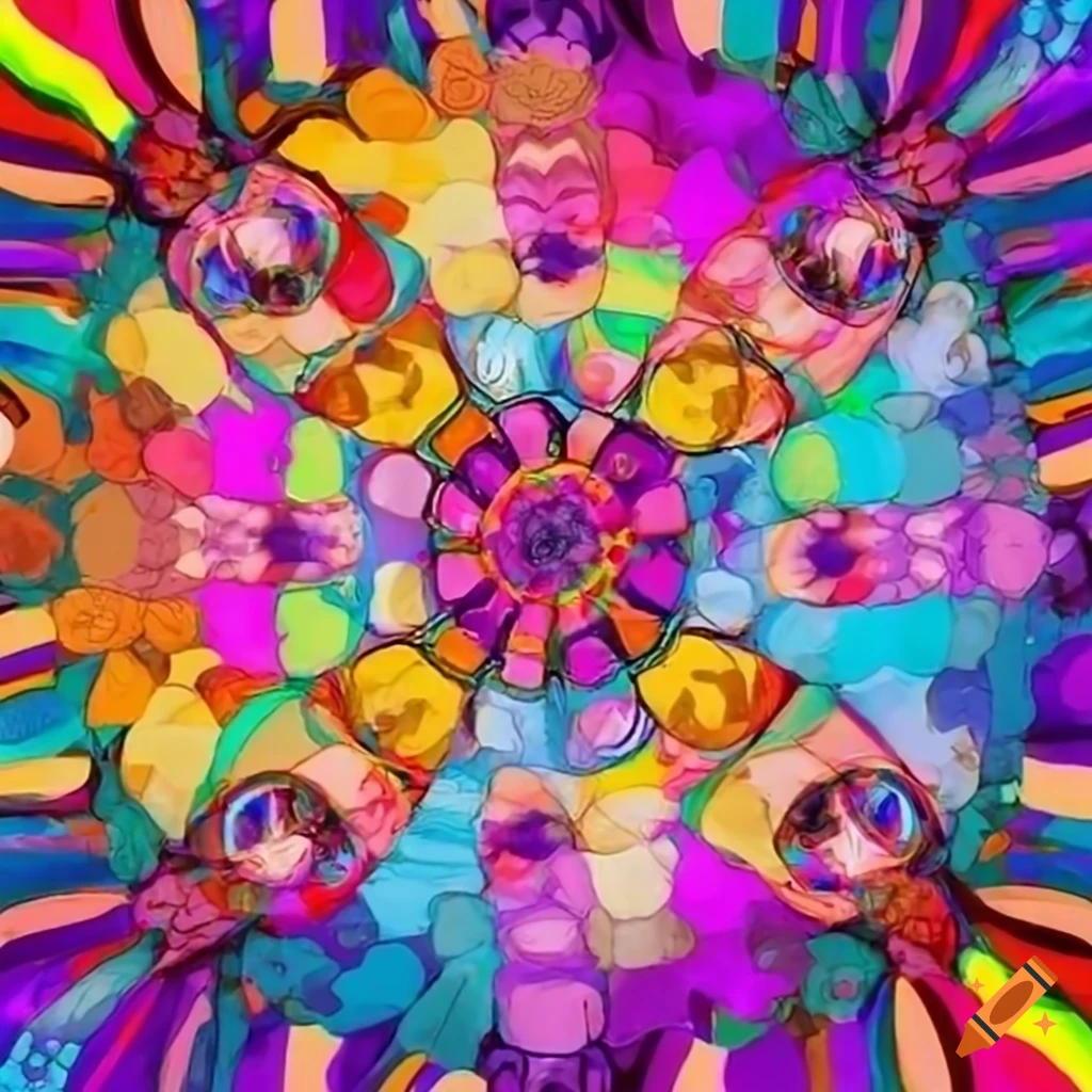 Colorful art of people hugging in a circle on Craiyon