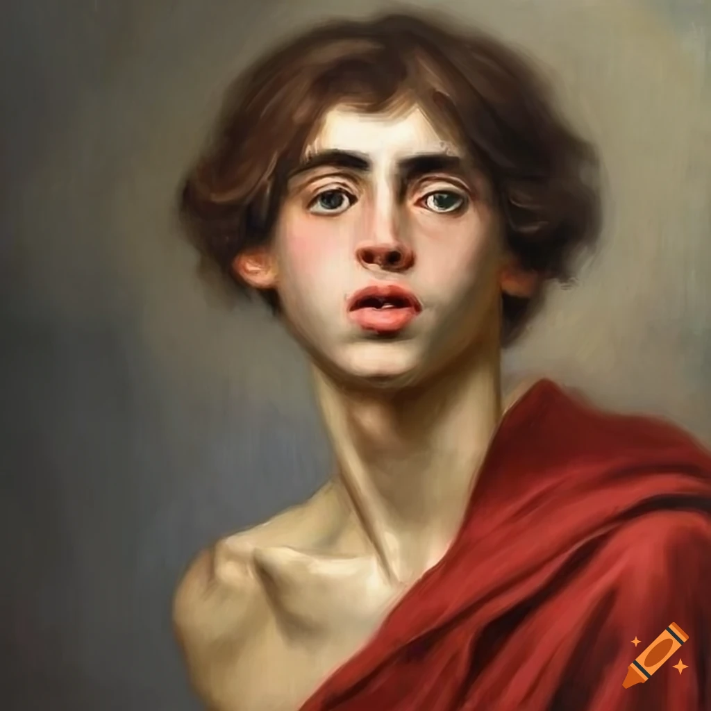 Detailed painting of a confident and powerful male god on Craiyon