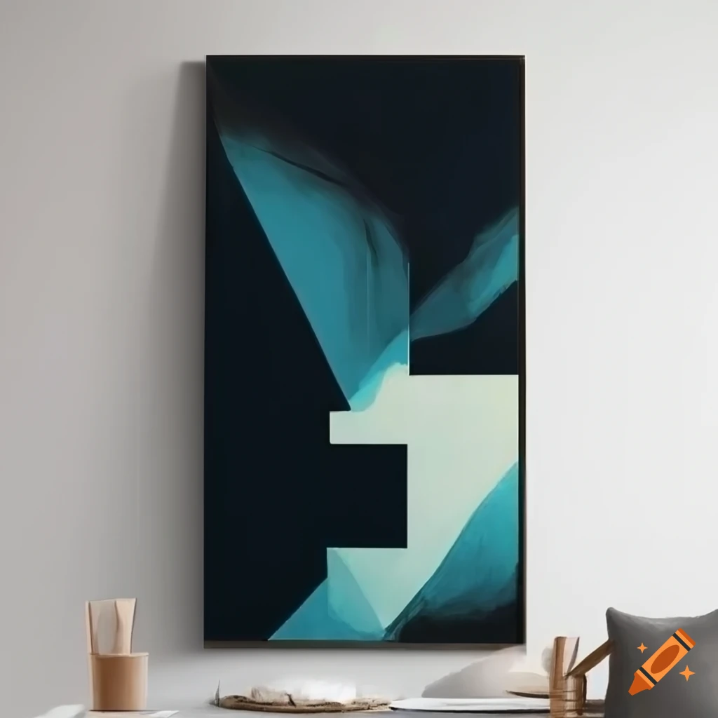 Geometric abstract painting on Craiyon