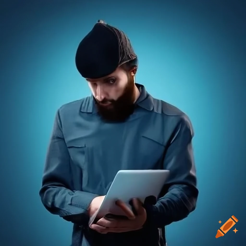 Computer technician working on a computer