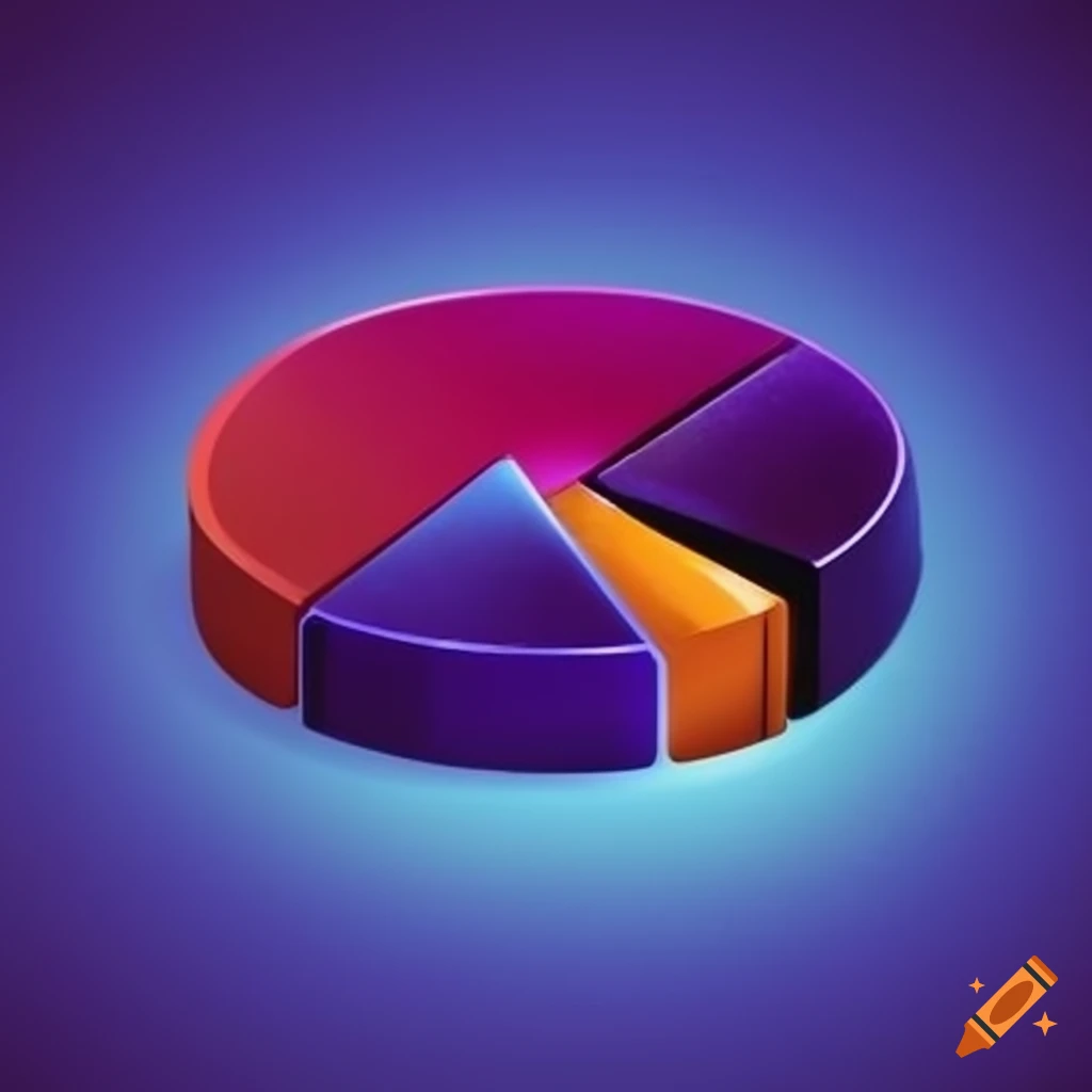 Logo design with a simple pie chart for a sub management app on Craiyon