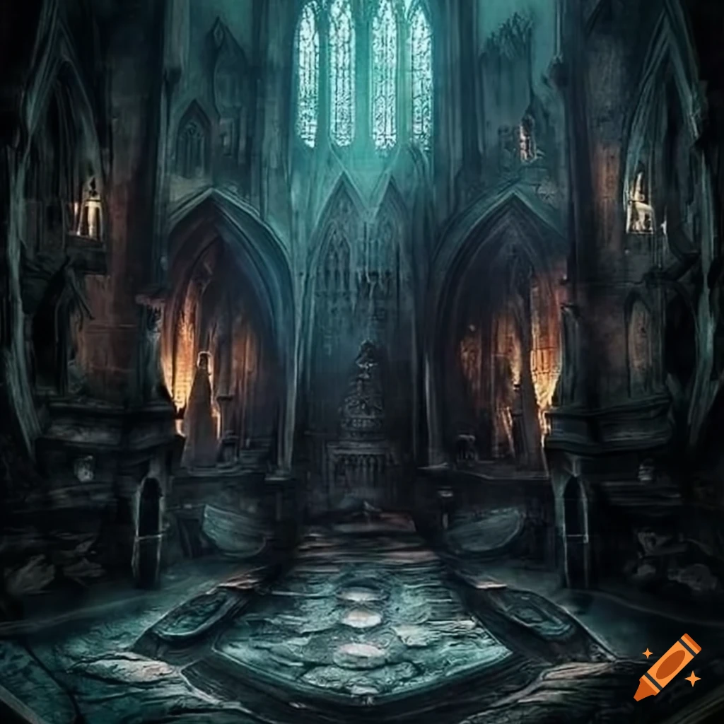 Dark Gothic Castle Interior