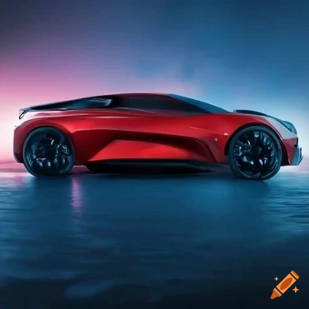 Sleek and futuristic design of a Pontiac Firebird concept car on Craiyon