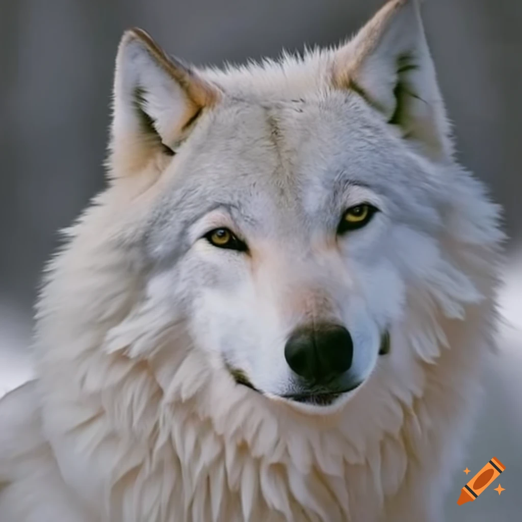 Majestic white wolf
