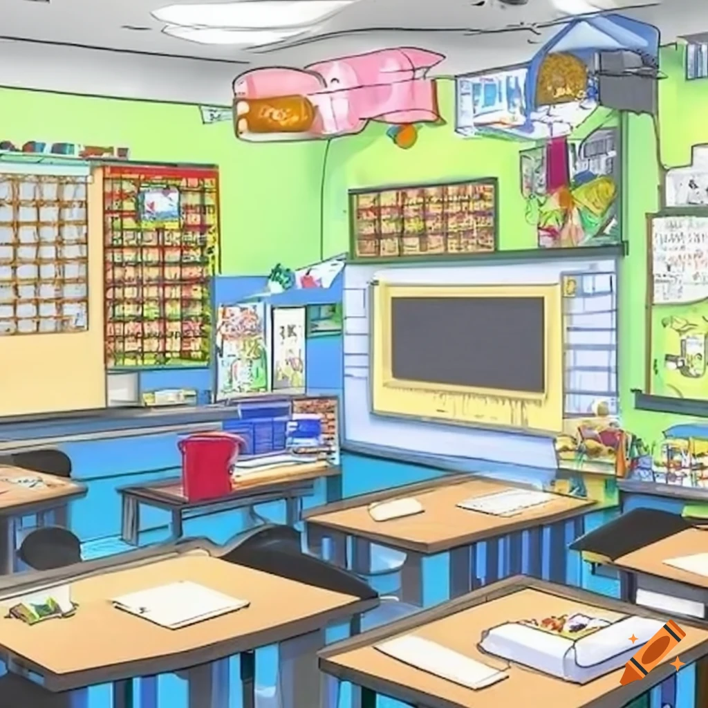 Modern classroom set up design on Craiyon