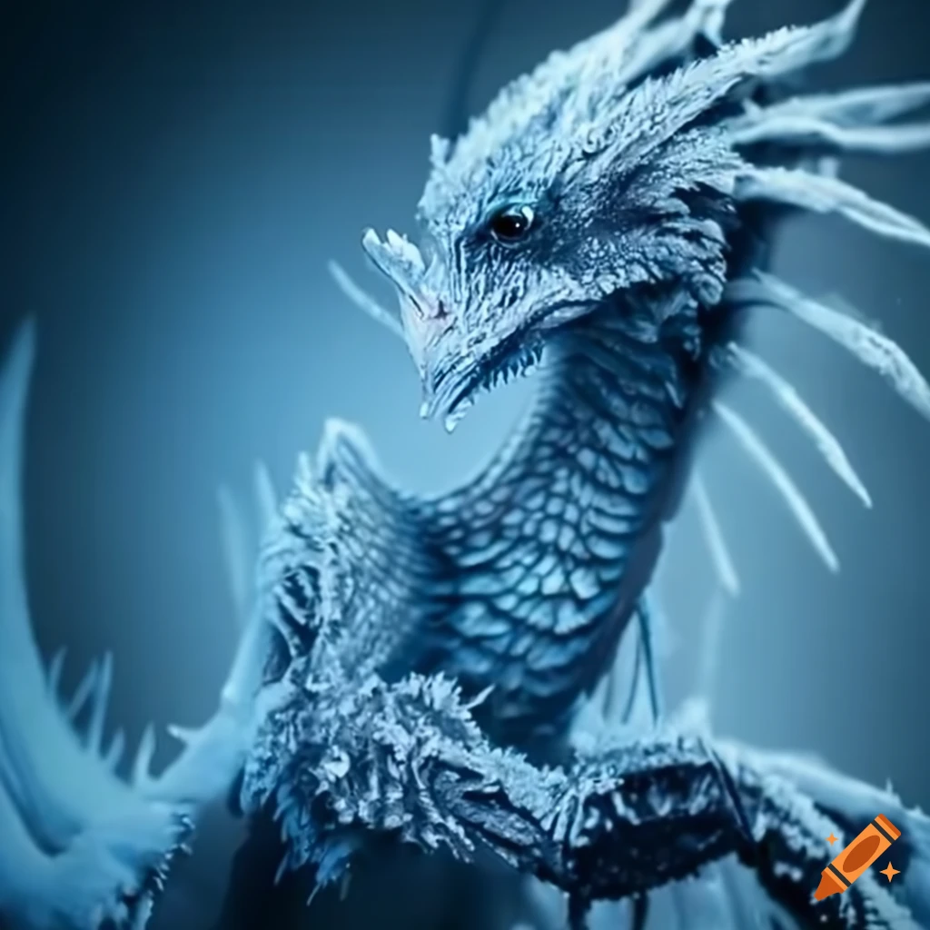 Image of a frost dragon on Craiyon