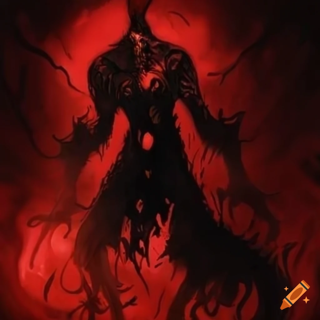 Dark artwork of a demonic figure with a skull-like face on Craiyon