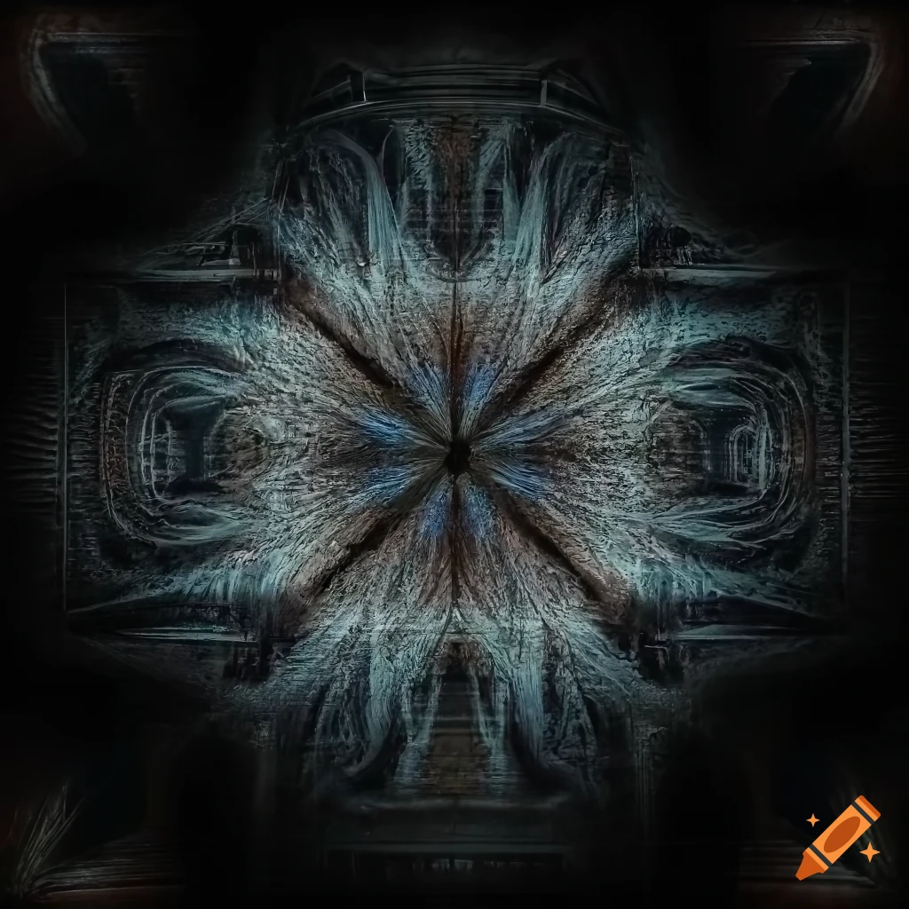 Art composition combining inverted and randomized images on Craiyon