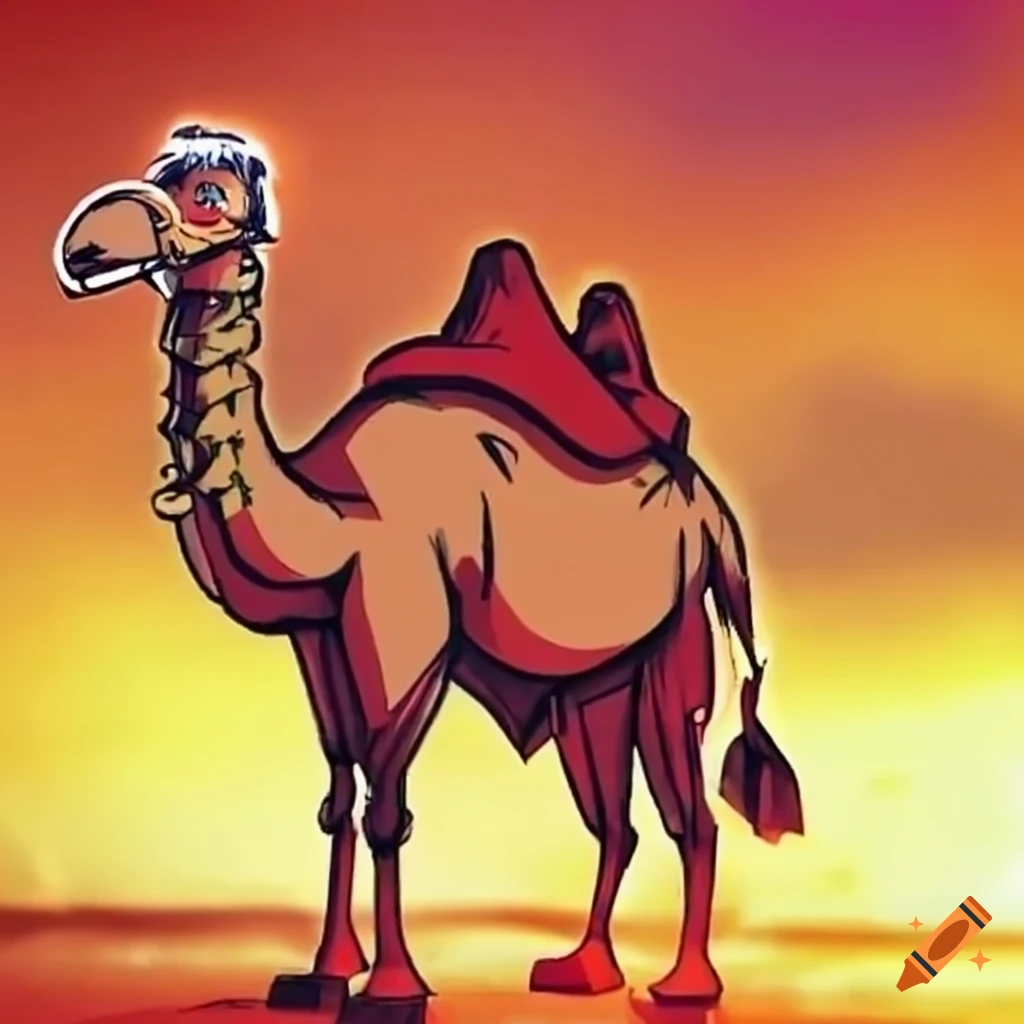 Camel-inspired anime style motorbike fuse on Craiyon
