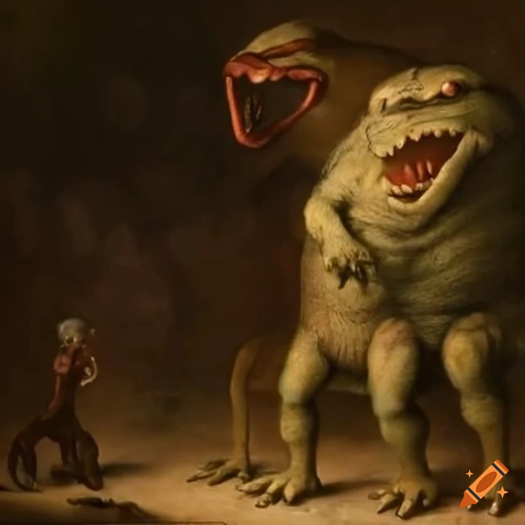 Illustration of an english monster on Craiyon