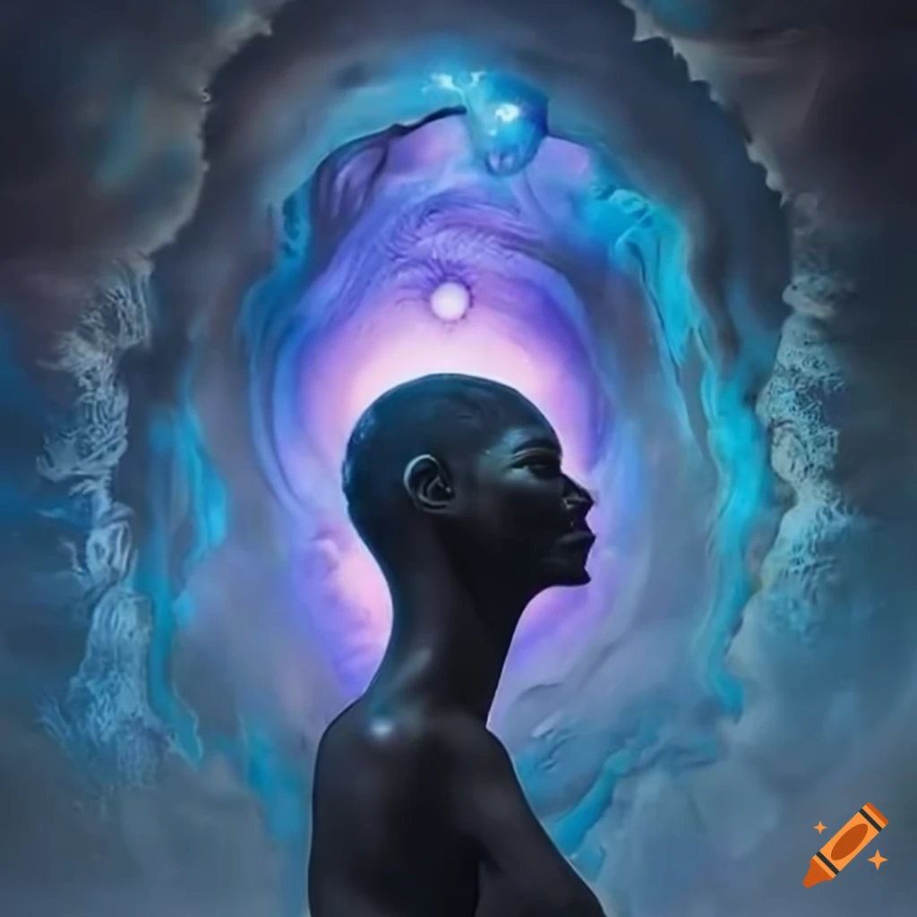 Artistic representation of the human soul on Craiyon