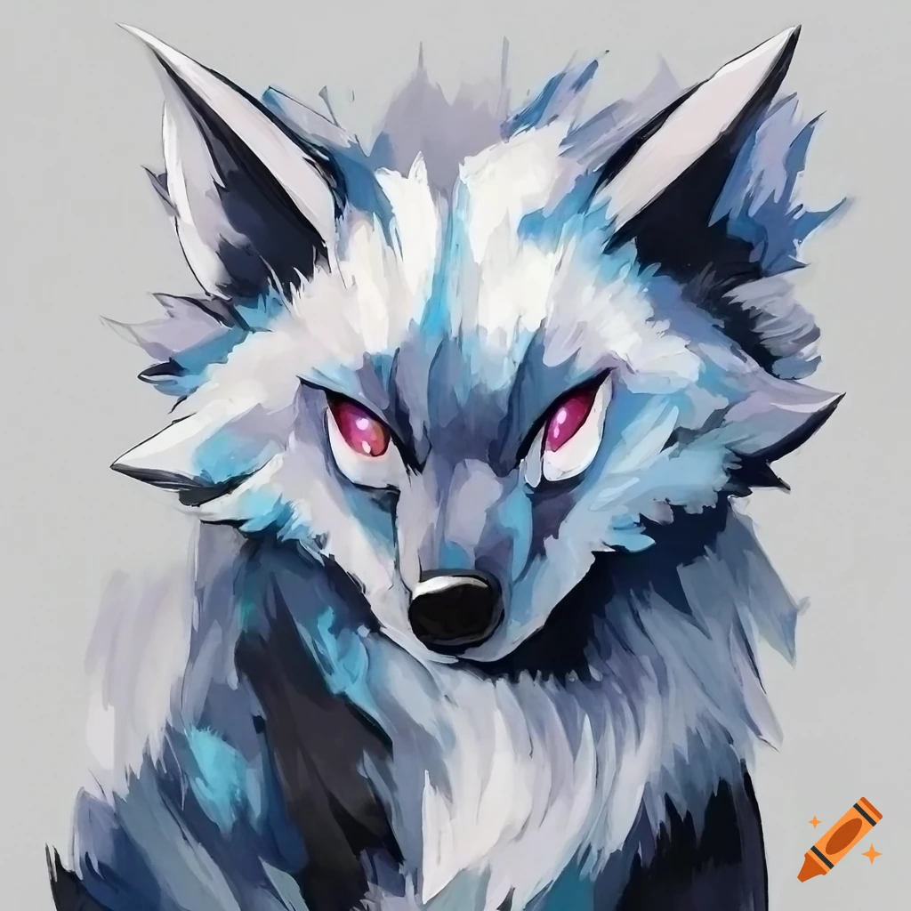 Black And White Wolf Pokemon