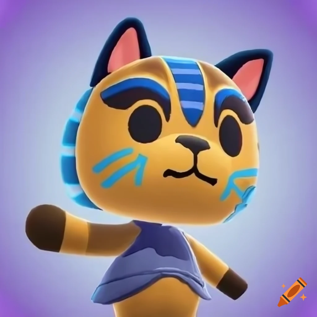 Ankha, Egyptian-inspired character from Animal Crossing on Craiyon