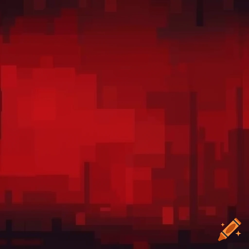 Red pixelated background with blood splatters