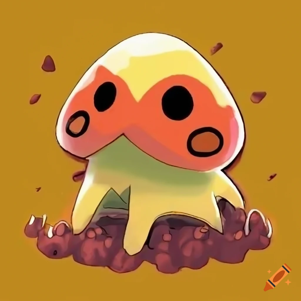 Cute fungus Pokemon with big eyes on Craiyon