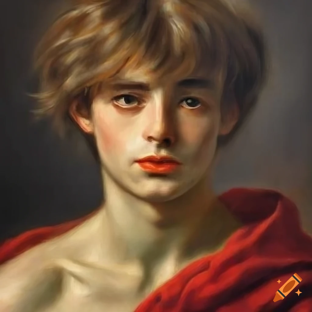 Classic greek painting of a male god on Craiyon