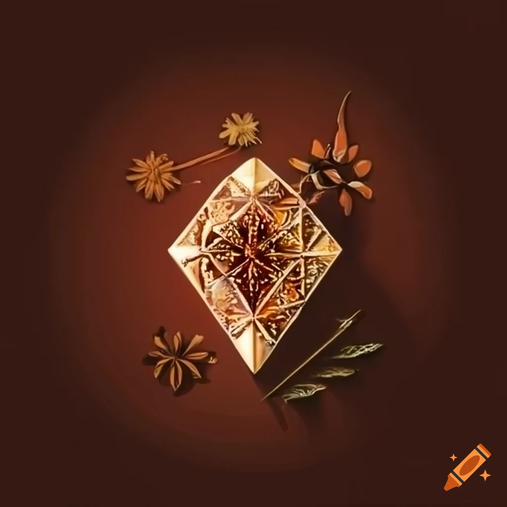 Intricate logo design with diamond and spice elements on Craiyon