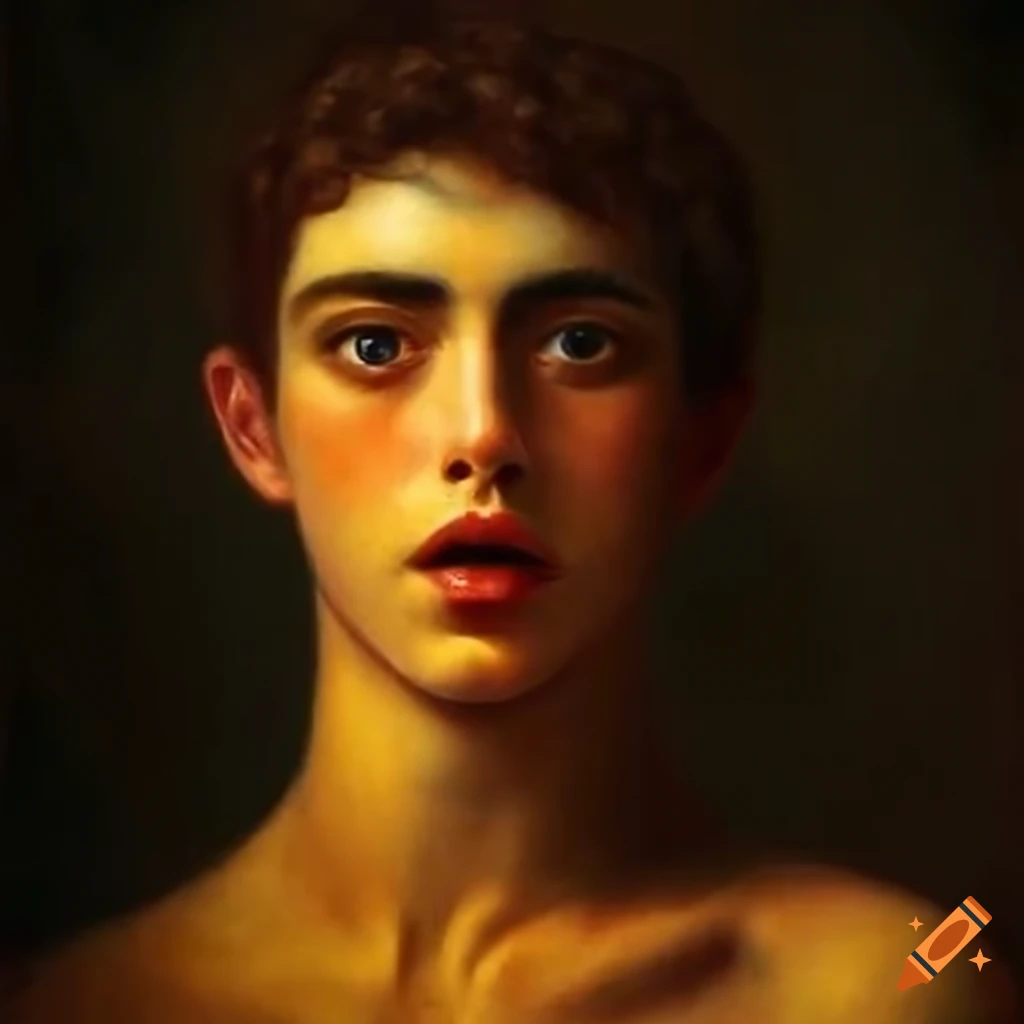 Oil painting of a confident and powerful greek god on Craiyon