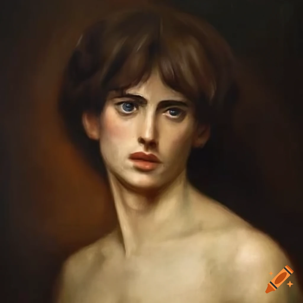 Detailed oil painting of a confident greek god on Craiyon
