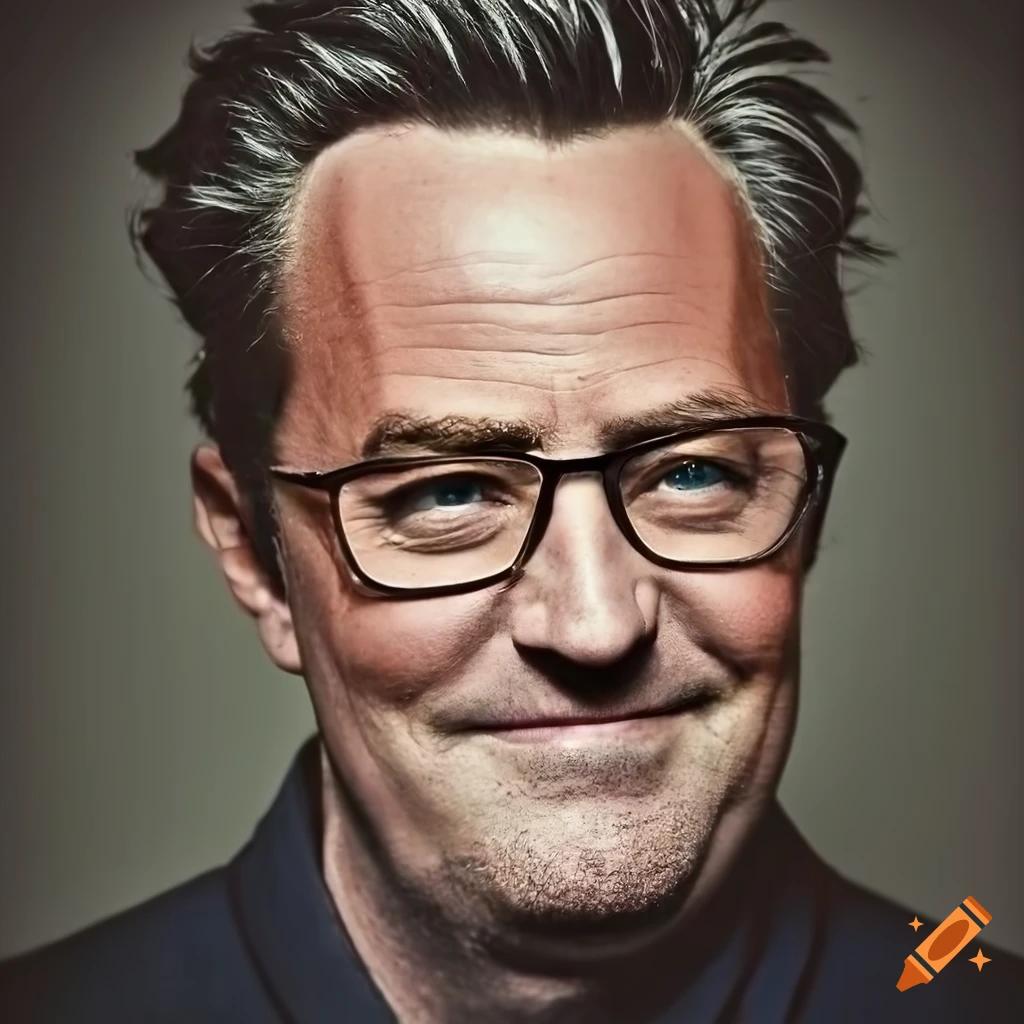 Close-up portrait of matthew perry on Craiyon