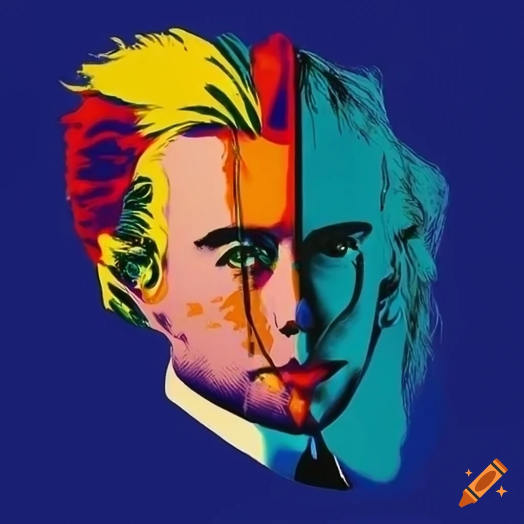 Abstract art inspired by andy warhol and roy lichtenstein on Craiyon