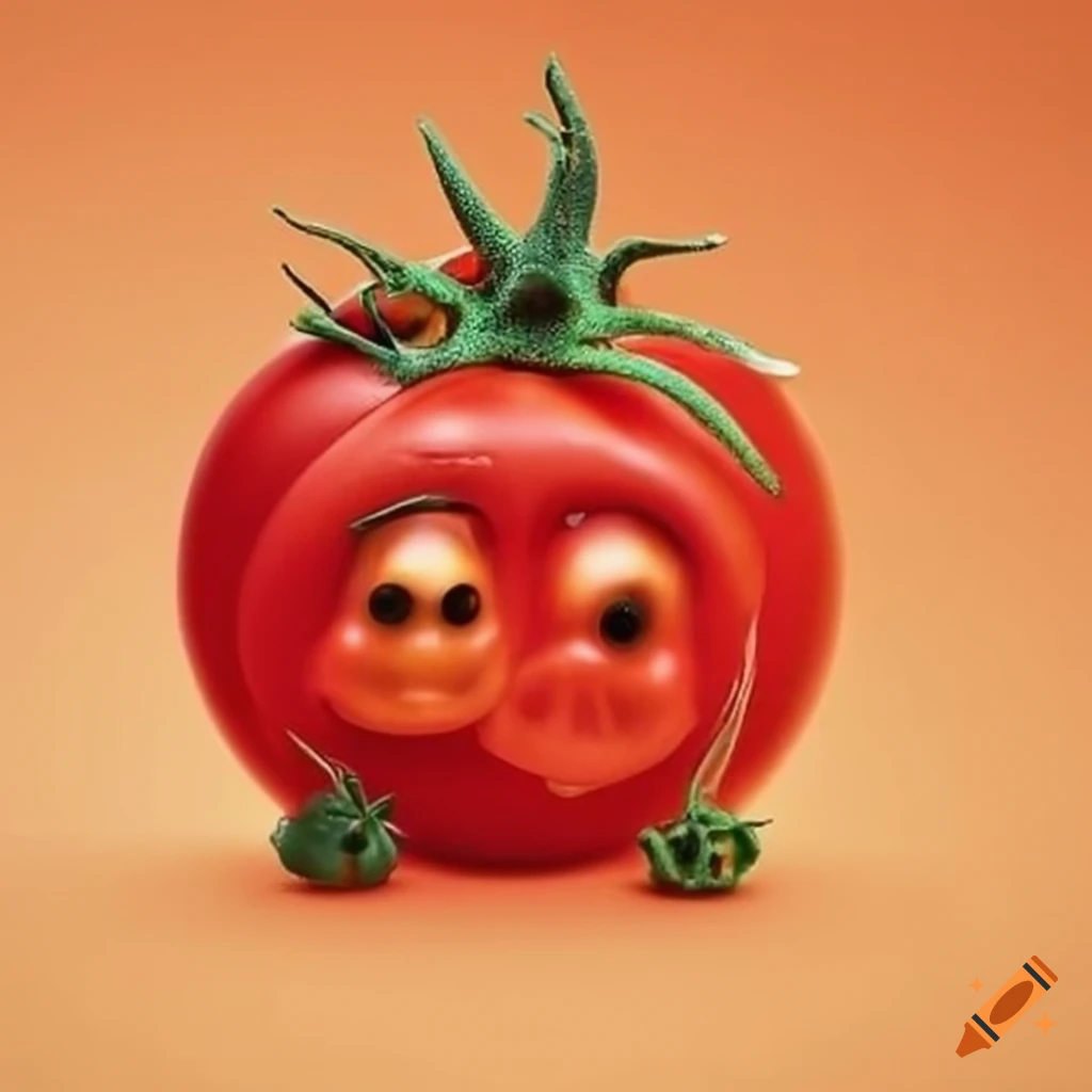 Image of cute and funny tomato characters on Craiyon