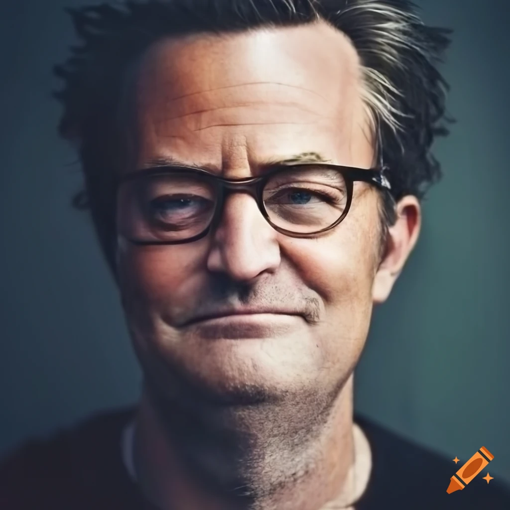 Close-up portrait of matthew perry on Craiyon