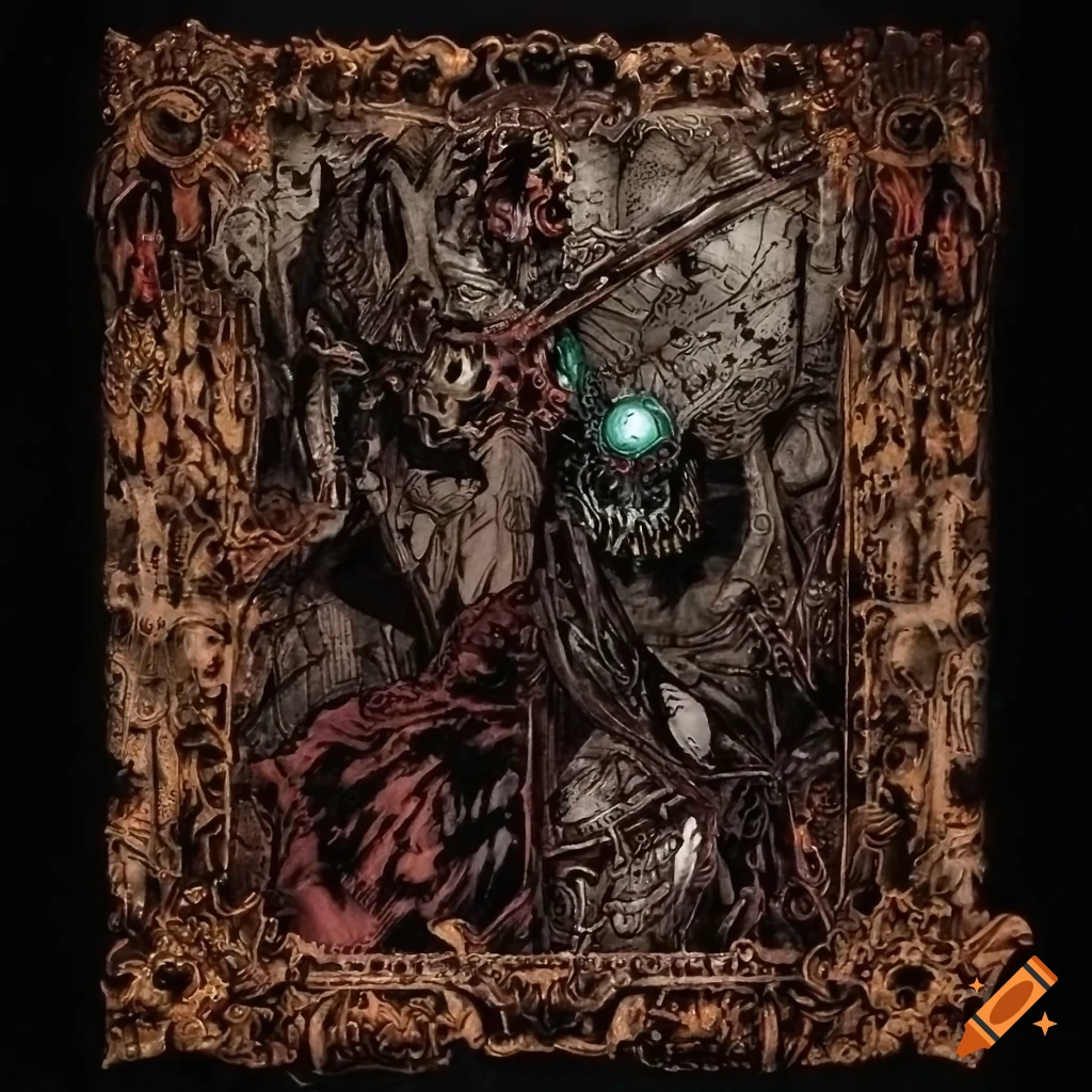 Artwork of a dystopian steampunk character on Craiyon