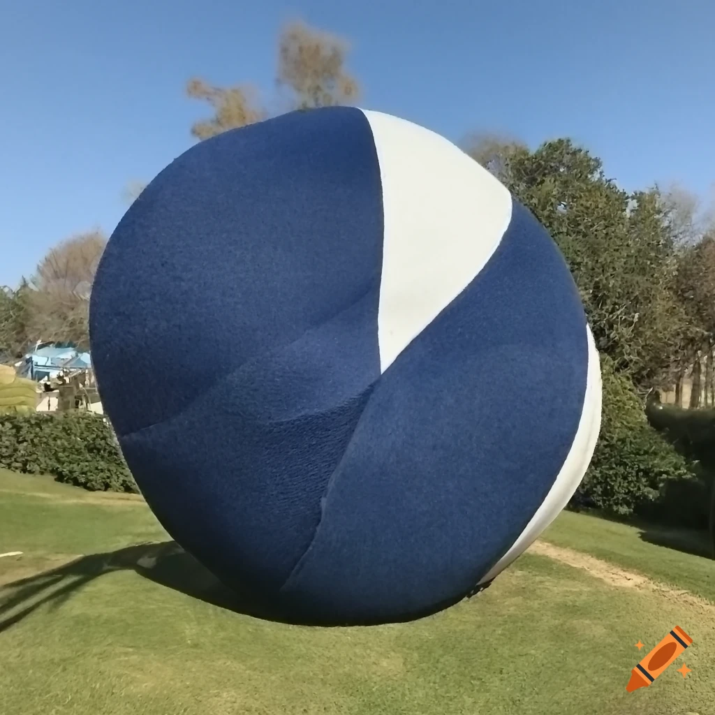 Gigantic sphere-shaped navy blue and dark purple sock on Craiyon